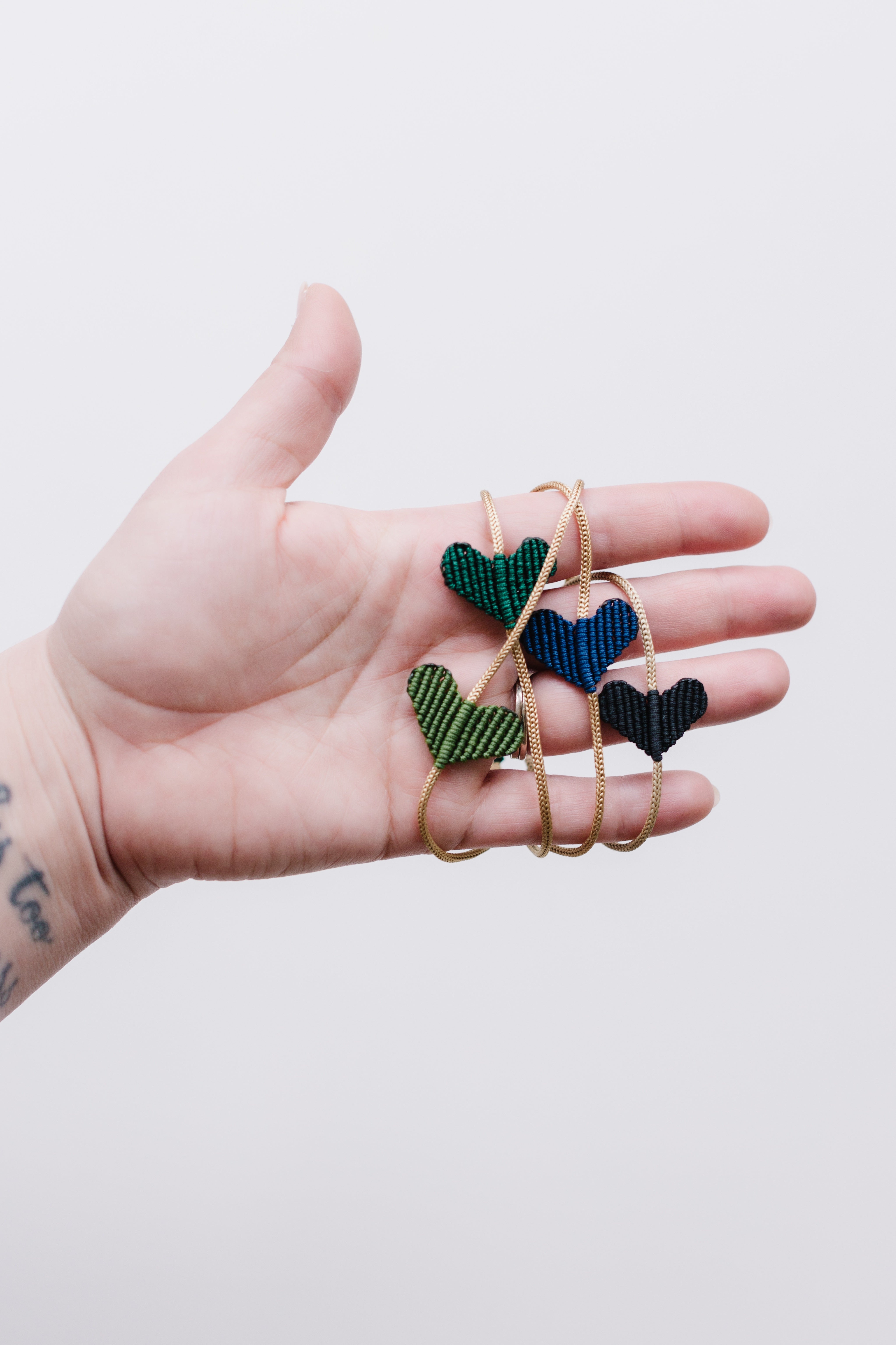 Heart Macrame Adjustable Bracelet – A Branch & Cord